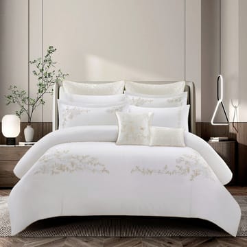 Get a luxury white embroidered comforter - premium cotton