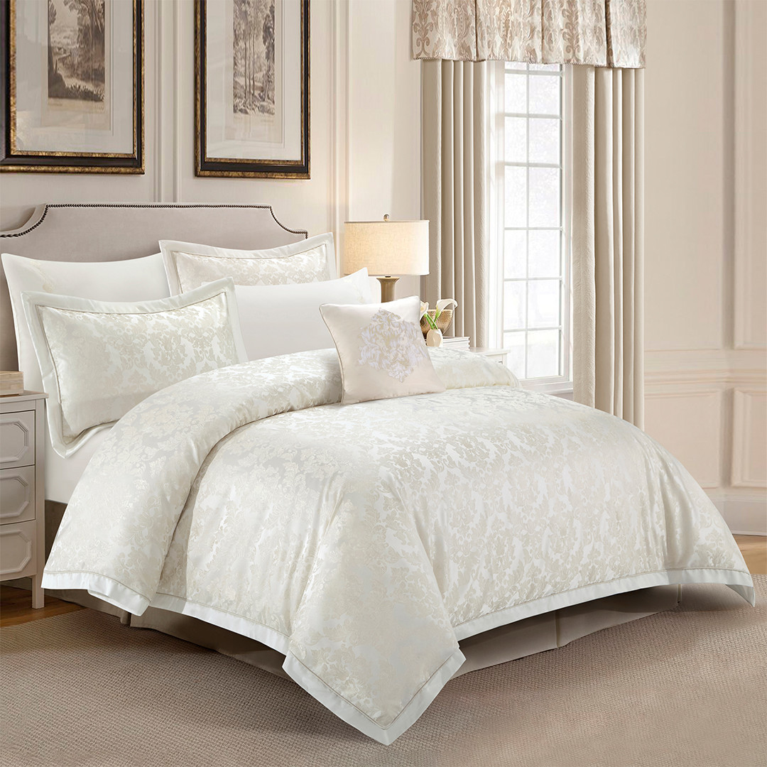 Royal Off White | 7Pcs Comforter Set King | Summer Comforters